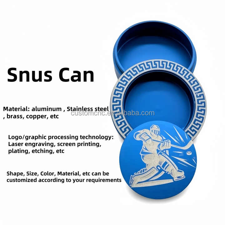 Custom Snuff Box Tin Snuffbox Zyn Pouches Case Laser Engraved Logo ...