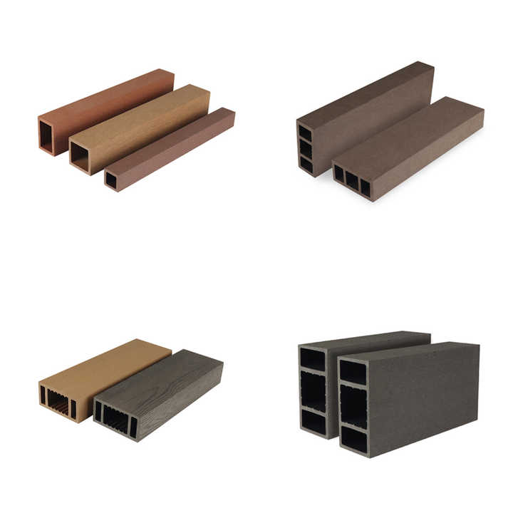 Natural Aesthetic Pe Timber Tube/Outdoor Waterproof WPC Square Tube/WPC ...