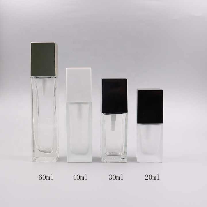 Square Foundation Bottle - 30ml, 40ml, 60ml Capacity