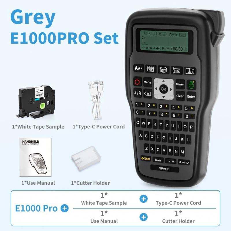 Phomemo E1000 Pro Wire Label Maker QWERTY Keyboard Label Printer ...