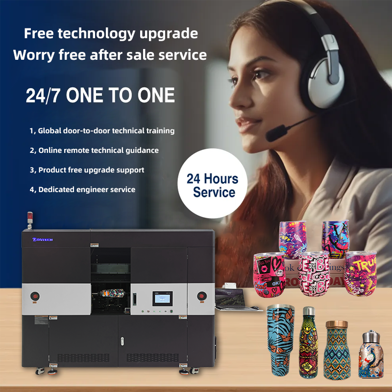 High Speed Rotary Uv Cylinder Printer For 360 Bottle Tumbler Printing ...