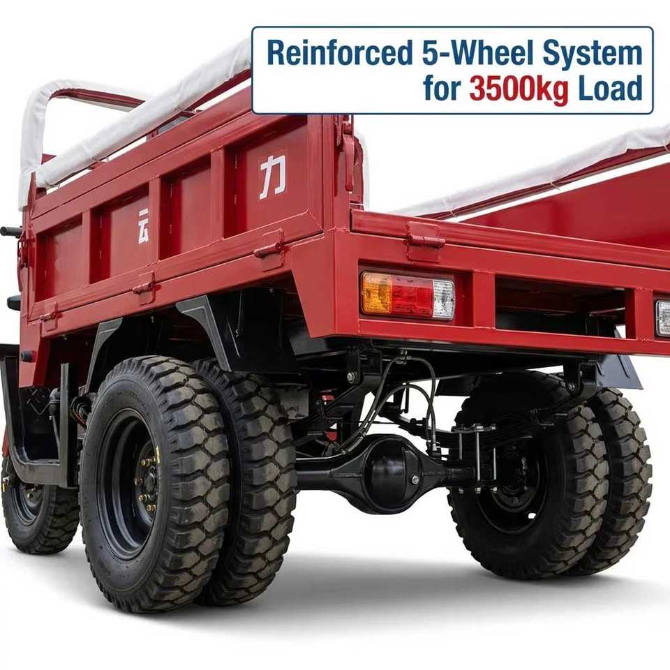 Five Wheel 250cc Cargo Motorcycle with Large Cargo Box for Agricultural ...