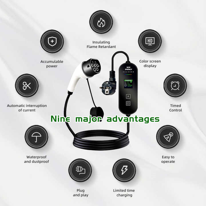GBT Standard Plug 16A Charging Gun with 5 M for Evs