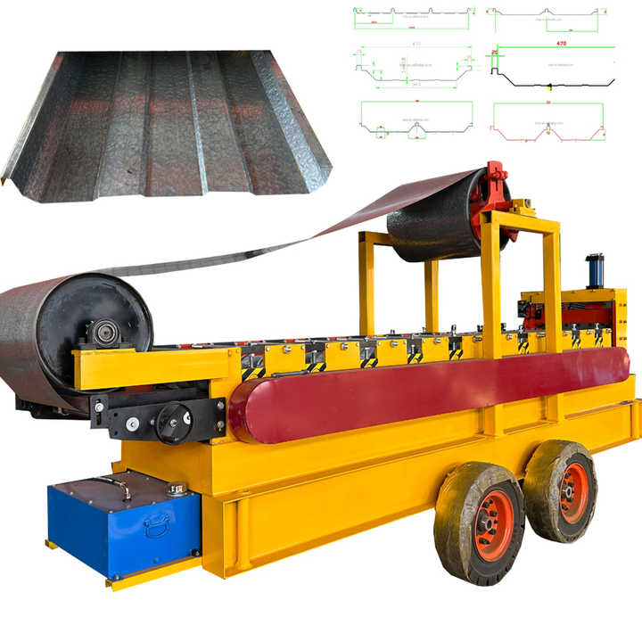 Portable Snap Lock Standing Seam Metal Roofing Roll Forming Machine for ...