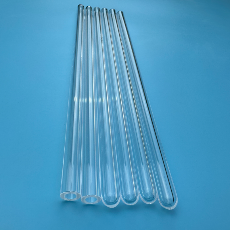 Custom High Purity Quartz Glass Test Tube Clear Quartz Pipe Bent and ...