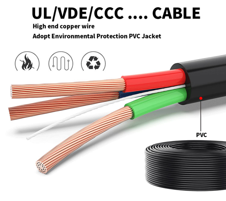 Retractable Spring Loaded Cable Reel H05vvf 3 Cores 1.0mm2 Extension ...