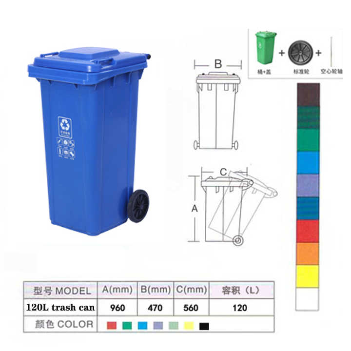 Various Sizes Of Plastic Outdoor Removable Garbage Bins Are Available ...