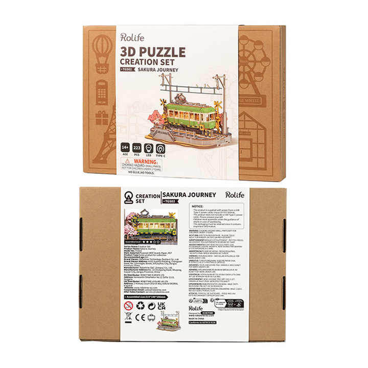 Robotime Rolife Wood Crafts - DIY 3D Sakura Journey Kit