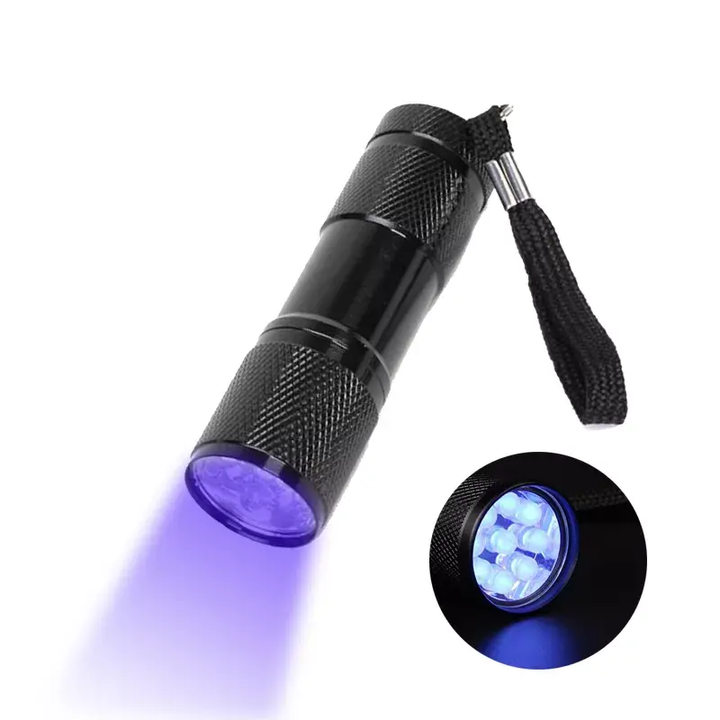 Howlighting MINI UV Flashlight AAA Battery 9 LED Torch UV Light ...