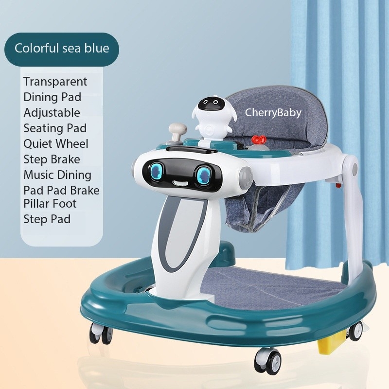 Car Shape Baby Walker - Foldable with Music & Lights