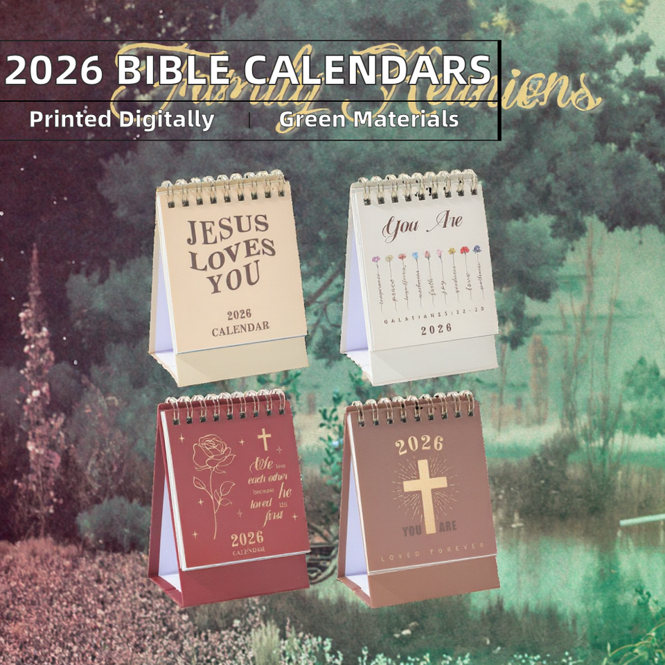 2026 Inspirational Mini Bible Desktop Calendars Small Religious Paper ...