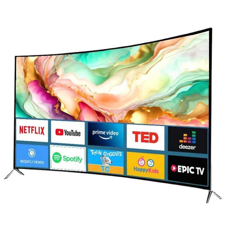 Android Tv Sets Ultra HD Curved Television Led Tv 75 Inch 4k Smart Tv ...
