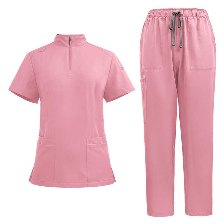 Customized Short Sleeve Spandex Nurse Uniform Comfortable Hospital ...