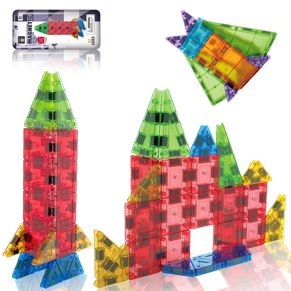 32PCS Mini Magnetic Building Blocks - STEM Educational Toys