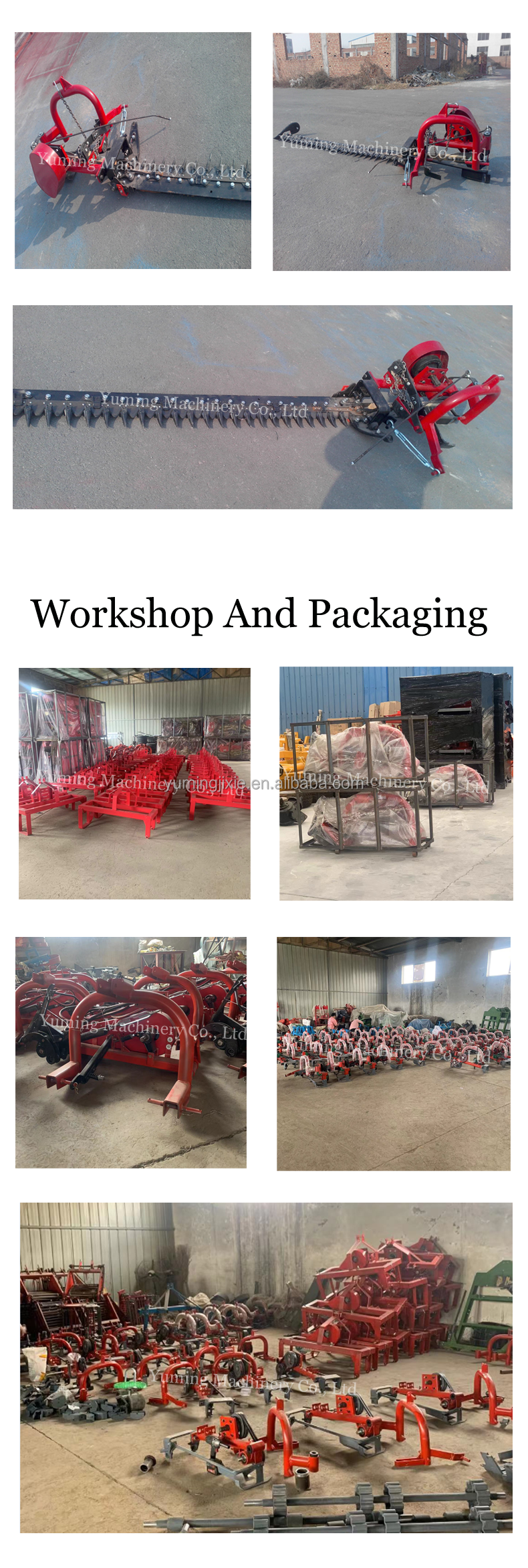 Manufacturer produces tractor mounted pasture harvester sickle mower ...