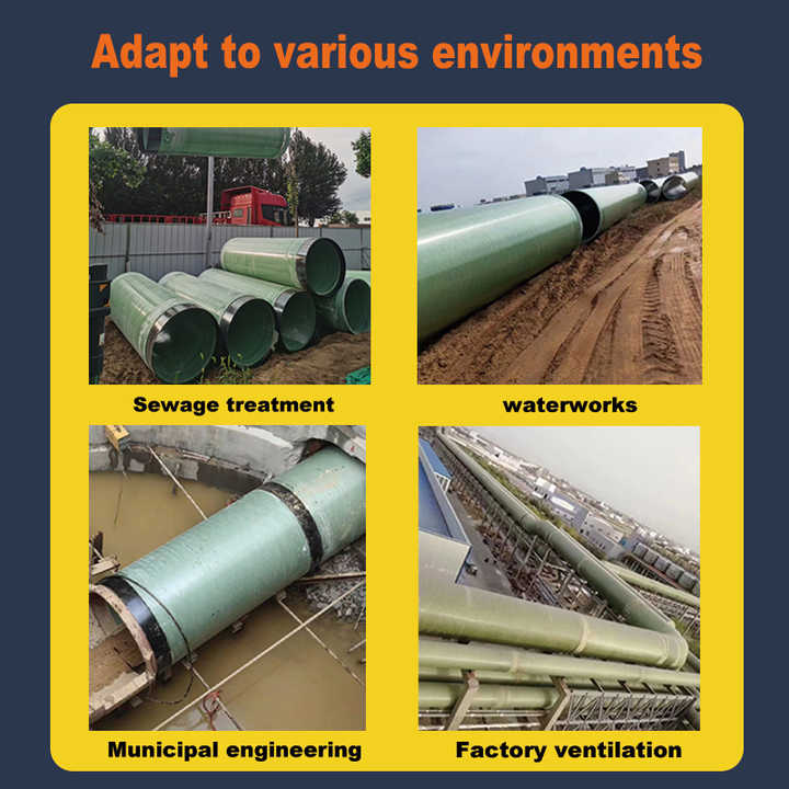 Corrosion Resistant FRP Chemical Ventilation Pipe Acid and Alkali ...