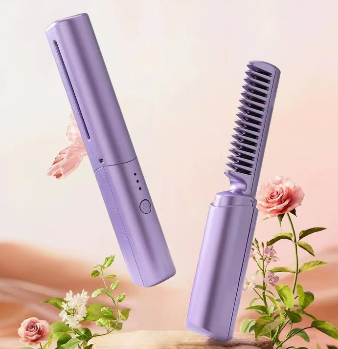 D USB Charging Electric Straightening Comb Electric Hot Comb Hair ...