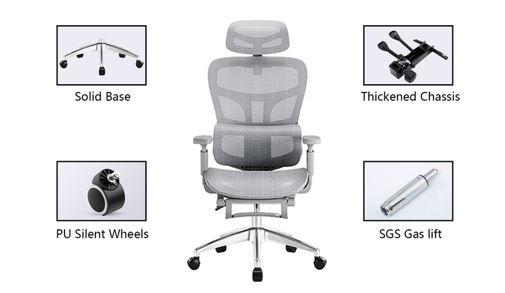 Ergonomic Gaming Chair - Mesh Office Chair with Adjustable Height