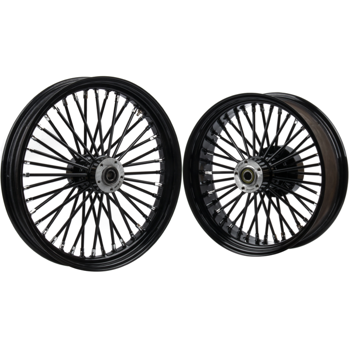 21x3.25&18x5.5 Stabilize Motorcycle Wheels Rims Black Fat Spoke ...