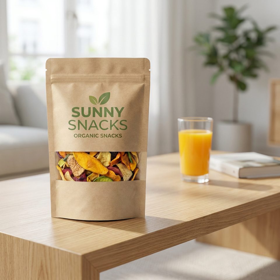Custom Logo Transparent Window Kraft Paper Bag Biodegradable Eco ...