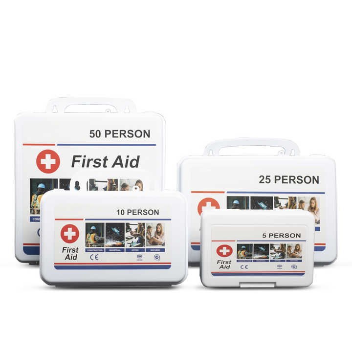 Industrial Workshop First Aid Kit Labeled With Logo in Hard Plastic ...