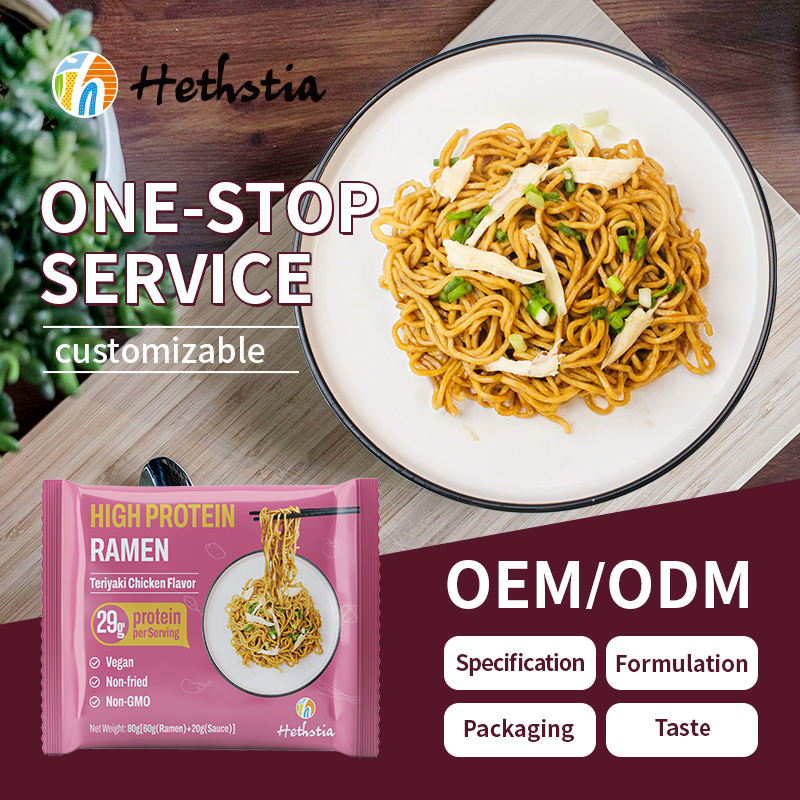 Non Fried High Protein Ramen Teriyaki Chicken Flavor Vegan 29g Plant ...