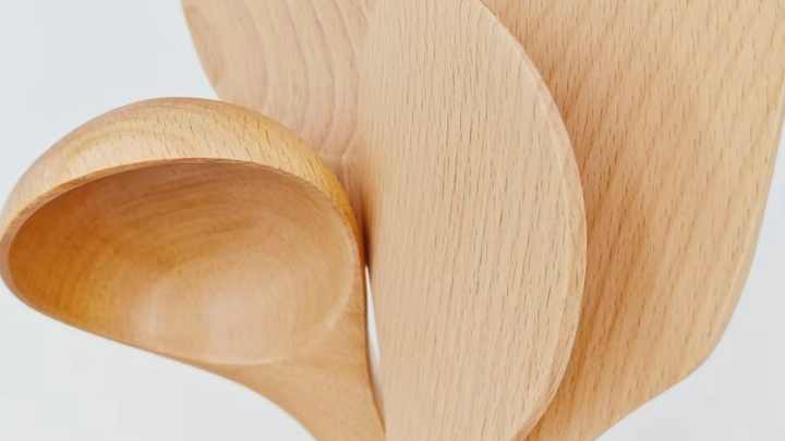 4-Piece Beech Wood Kitchen Tool Set Spatulas Spoons with Eco-Friendly ...