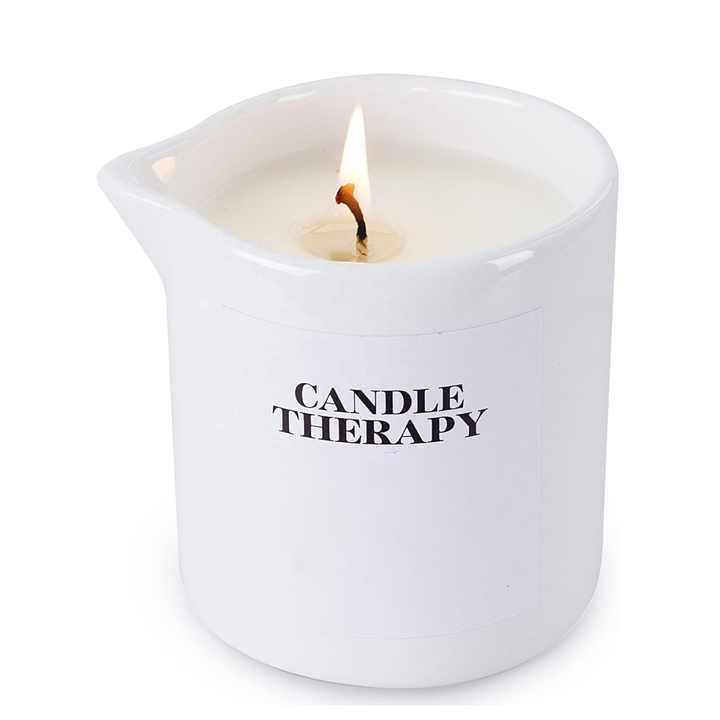 Hand Poured Candle Massage Natural Oil Lotion SPA Private Label Ceramic ...