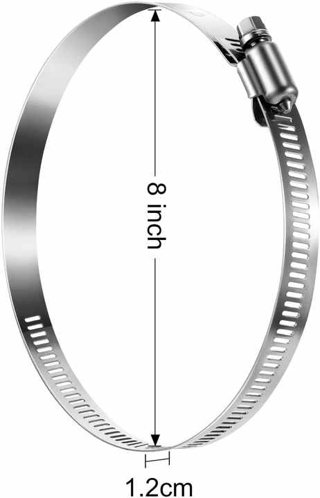 Adjustable 304 Stainless Steel Duct Clamps Hose Clamp (8 Inch)| Alibaba.com
