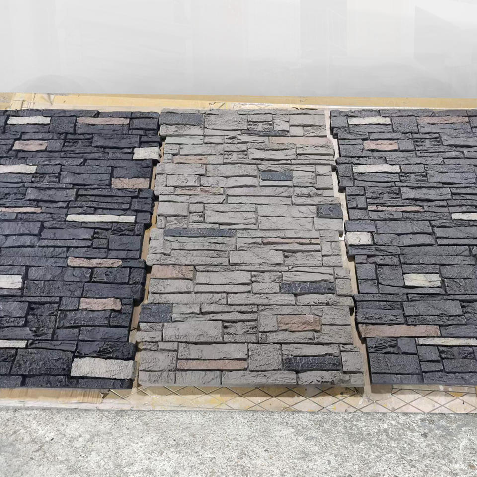 Artificial Lightweight PU Stone Wall Panel 3D Polyurethane Modern ...