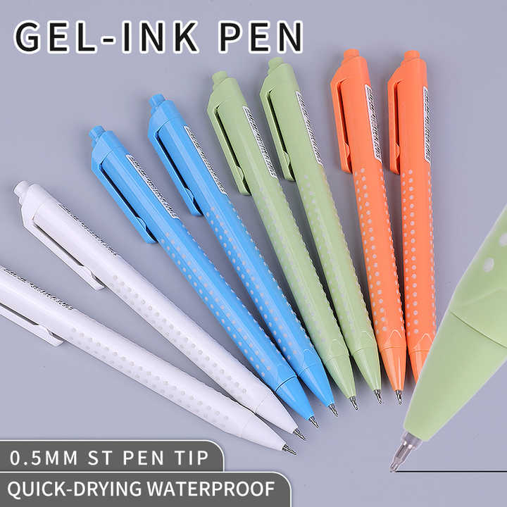 Colorful Fashion Barrel Gel Pen with 0.5 mm ST Tip Black Ink ...