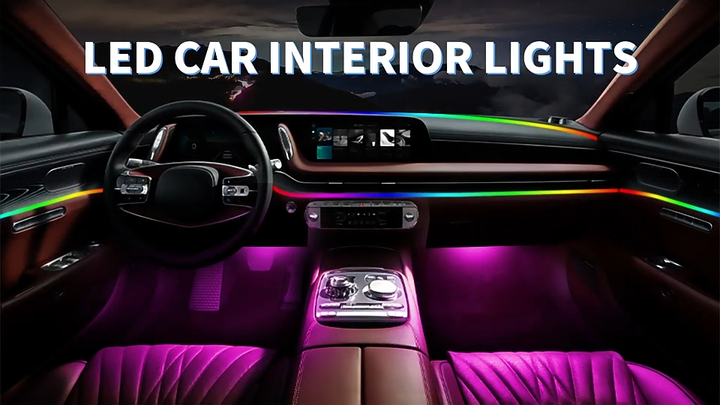 110cm Car Ambient Light LED Symphony RGB Interior Acrylic Strips ...