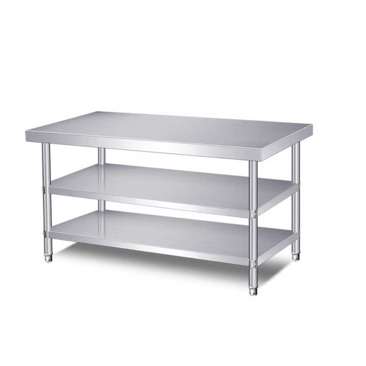 3 Tier Stainless Steel Working Table for Commercial Kitchen & Food Prep