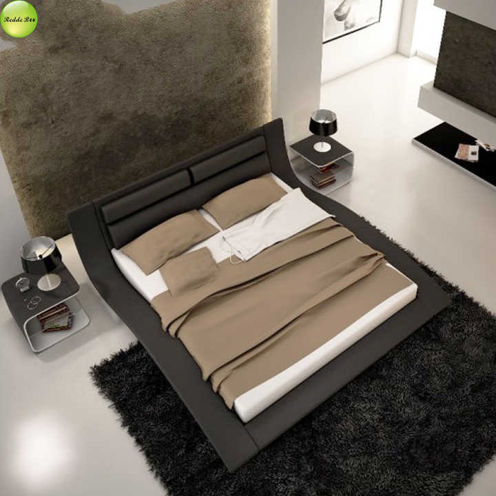 European design air leather wooden queen bed models, queen size bed ...