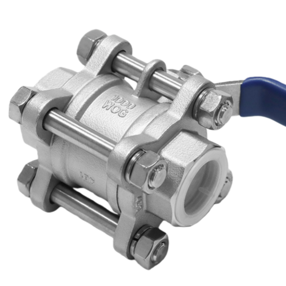 Manual Control 1000 WOG NPT Connection Stainless Steel SS304 3-pcs Full ...