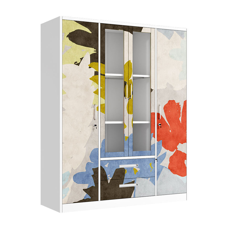 Metal Locker Imprint Cabinet Iron Wardrobe Metal Cupboard Filing ...