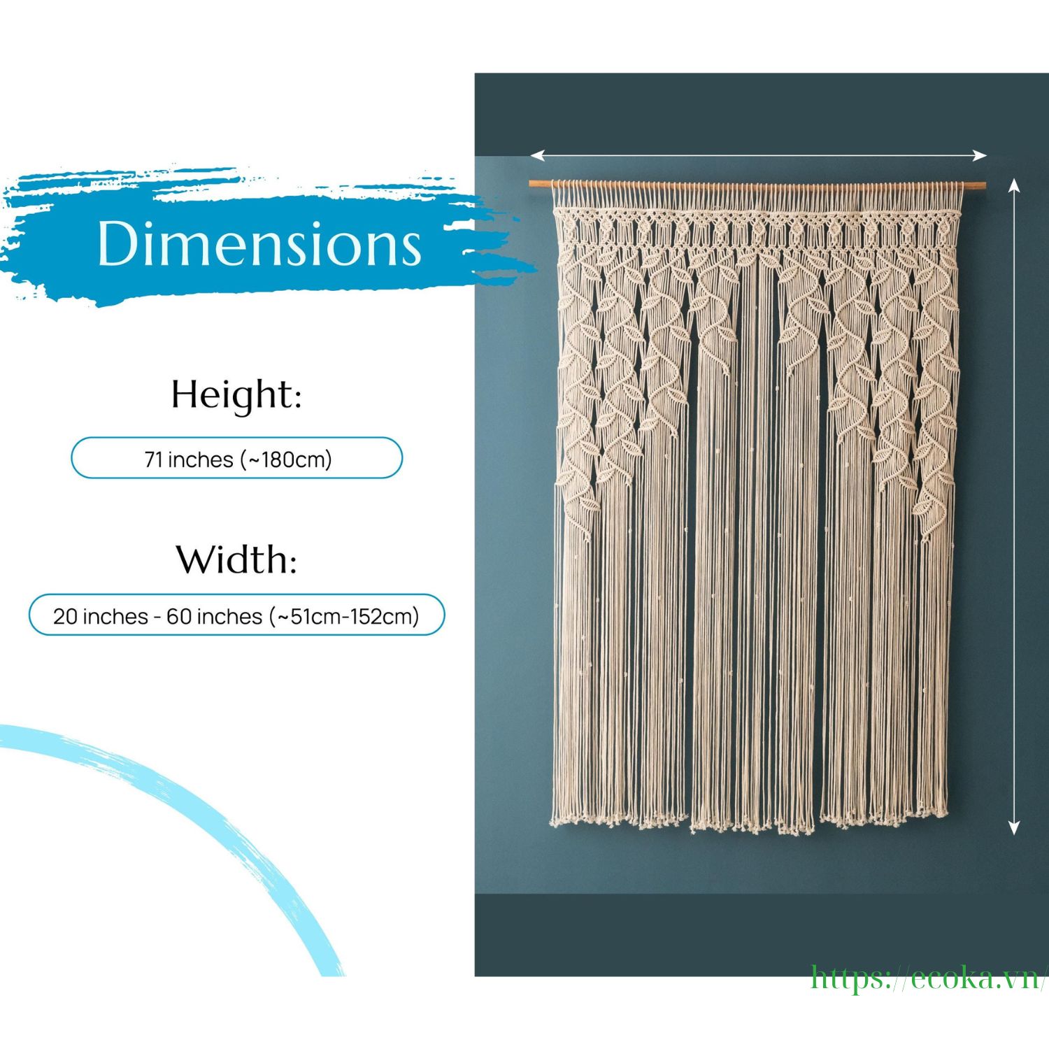 Bring Artistic Flair to Any Space with Custom macrame curtain price ...