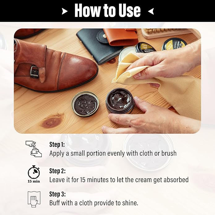 Premium Leather Shoe Cream - Effective Shoe Care & Shine