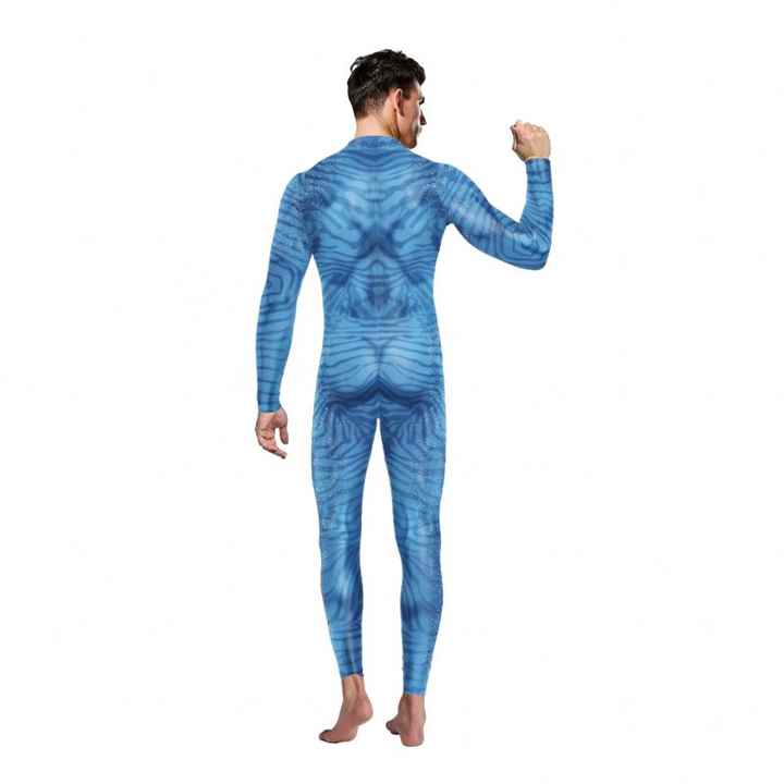 Trajes de Avatar azul con impresión Digital para mujer, disfraz de ...