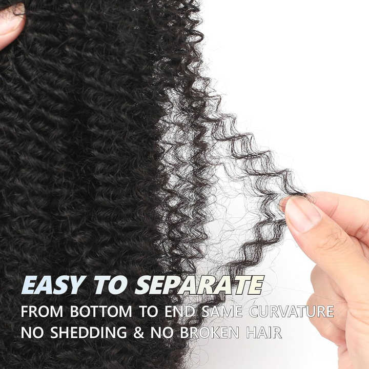 High Quality 100g 12inch Afro Kinky Bulk Hair Extension Synthetic Fiber ...