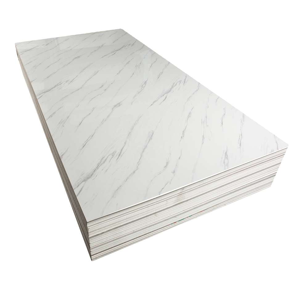 Marbling Laminated SPC Sheet Wall Panel Modern Household Waterproof ...