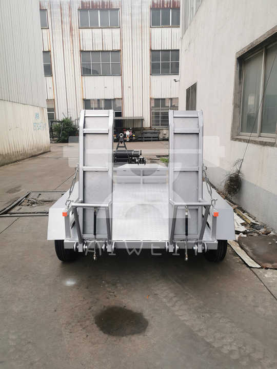 Small Mini Excavator Trailer Tandem Trailer for Excavator Steel ...