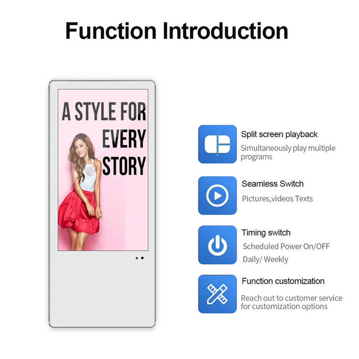 Elevator Advertising Display Smart Slim Screen 23.6 Inch Indoor Wall ...