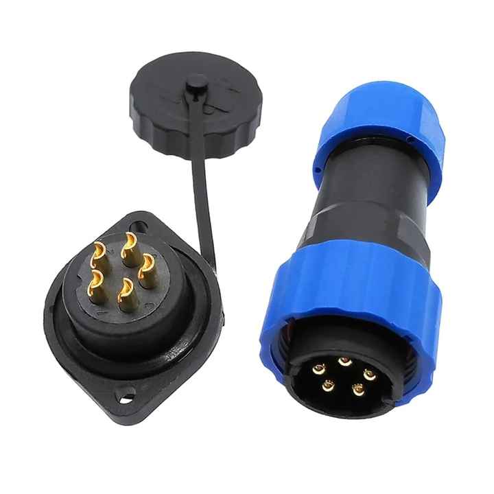 IP68 Waterproof Plug Panel Mount Socket 2/3/4/5/6/7/8/9/12/14Pin Copper ...
