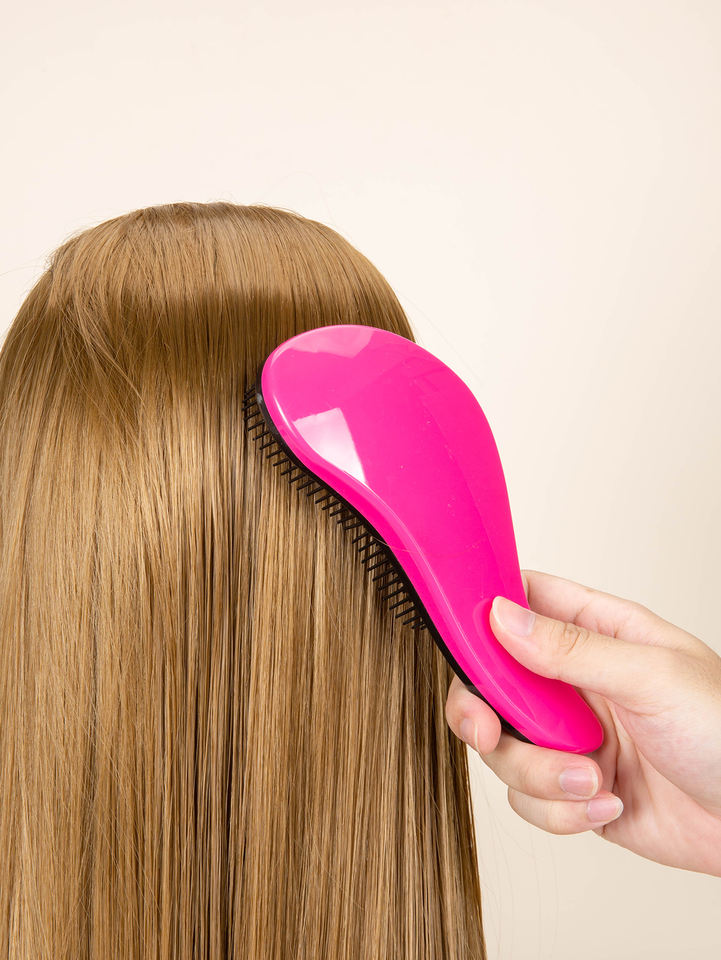 Soft Tooth Comb Anti-static Hair Brush Handle Entangle Detangling Comb ...
