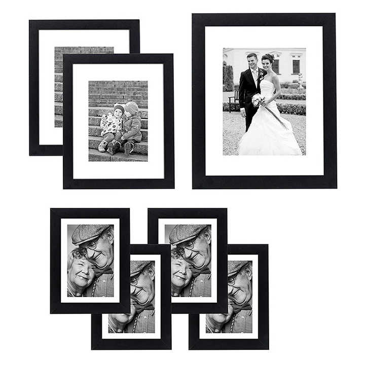 A4 Size Black MDF Photo Frame - Wall Hanging & Freestanding