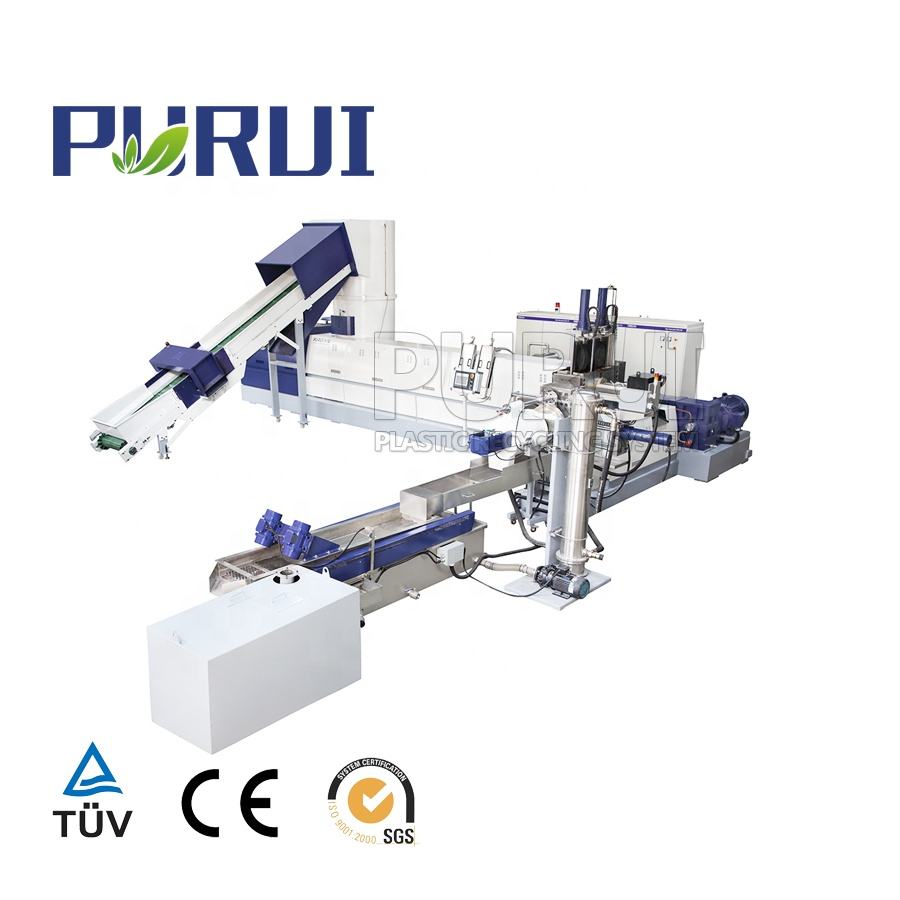 PURUI 100-300Kg/h PE LDPE Film Double Stage Compactor Pelletizing Line ...