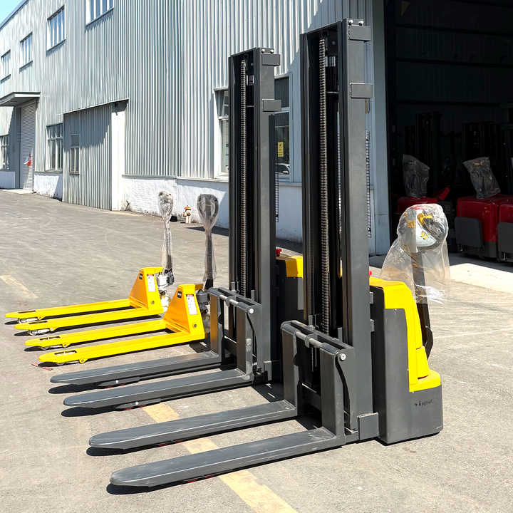 Delivery on time Stand Drive Electric Pallet Truck Lift Self Loading ...