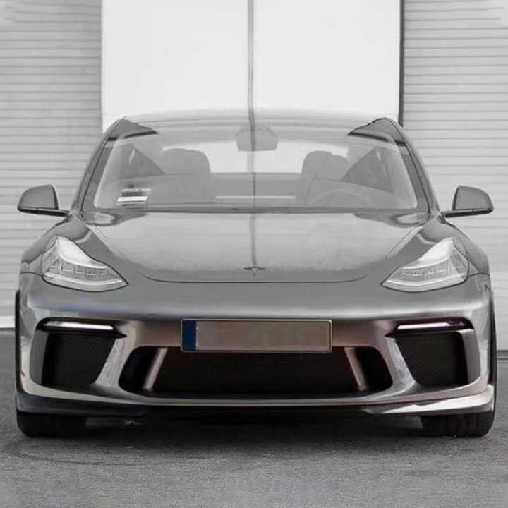 Tesla Model 3 Custom Body Kit & LED Front Bumper Upgrade | Wholesale