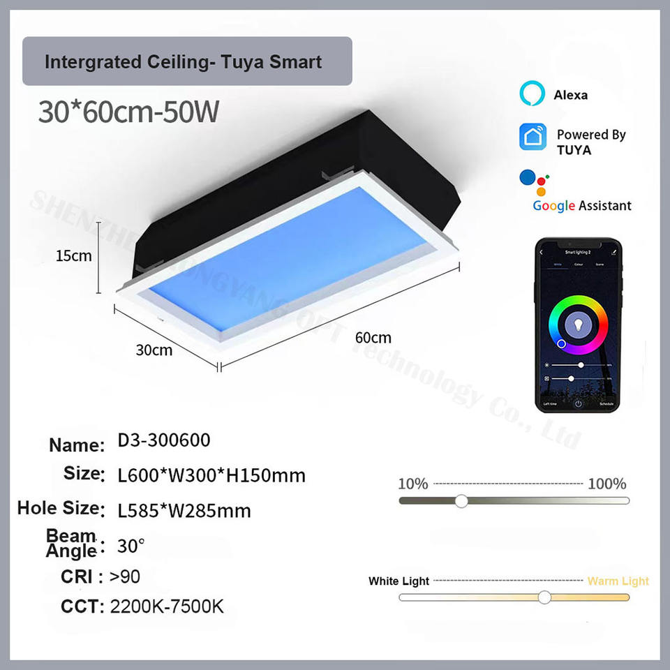 Smart Blue Sky Light - LED Ceiling Panel Light with Remote Control ...